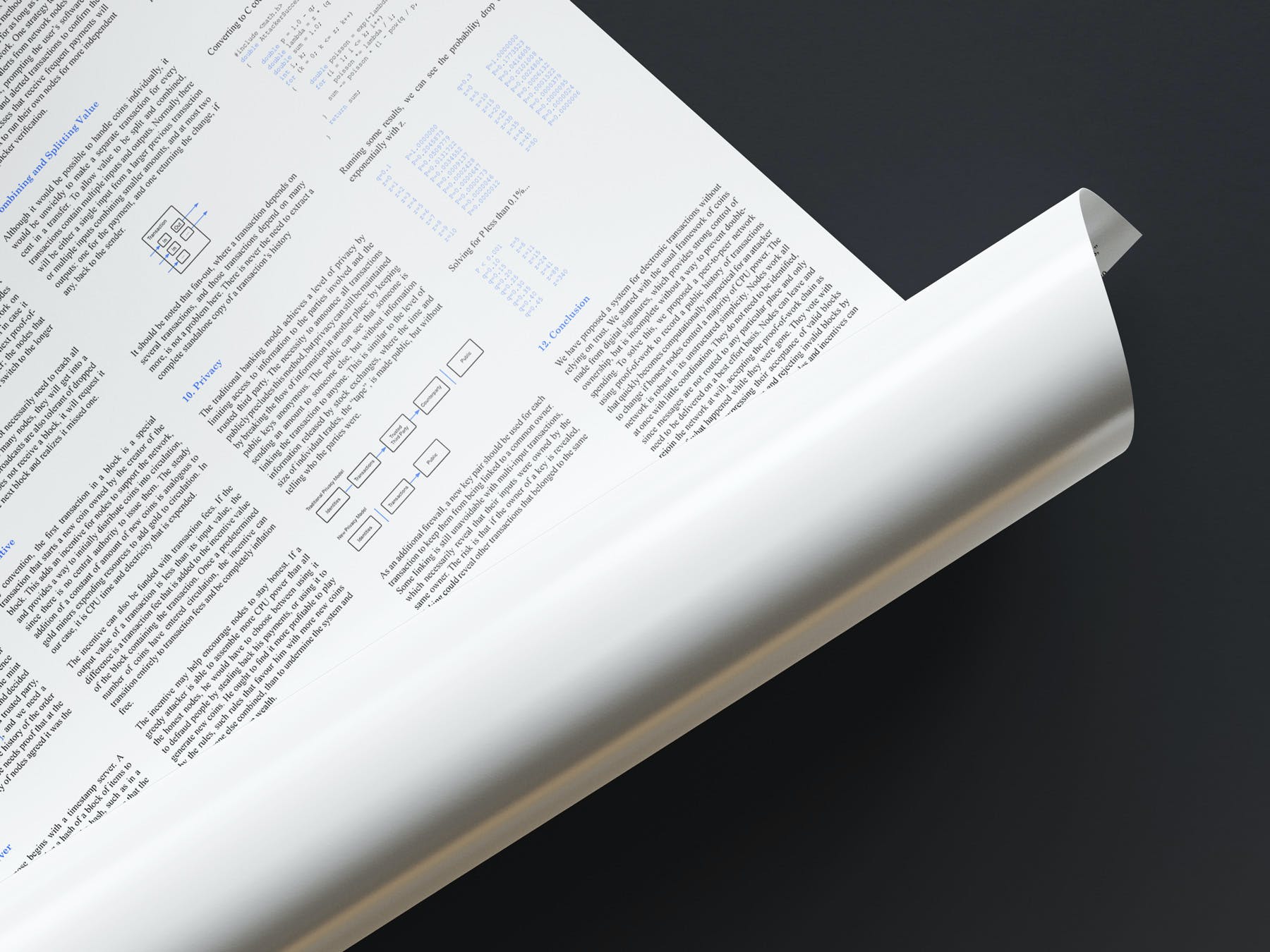 Bitcoin Whitepaper Poster